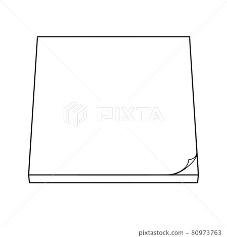 Simple large three-dimensional sticky note... - Stock Illustration ...