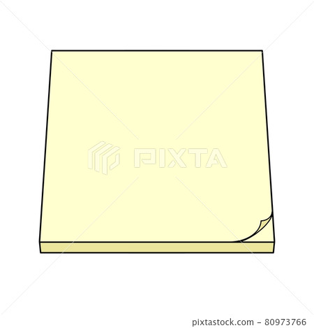 Simple large three-dimensional sticky note... - Stock Illustration ...