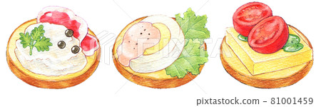 Christmas feast canapé colored pencil drawing - Stock Illustration ...