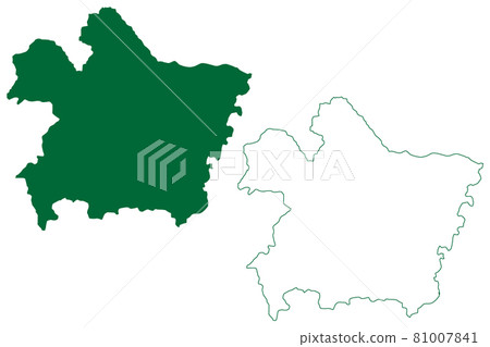 Perambalur district (Tamil Nadu State, Republic... - Stock Illustration ...