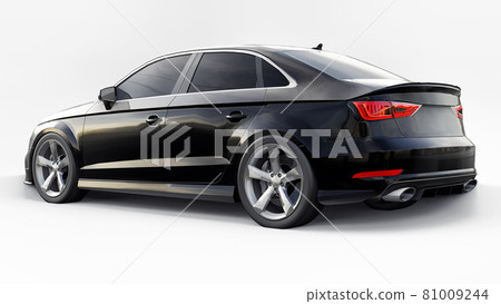 Super fast sports car color black metallic on a... - Stock Illustration ...