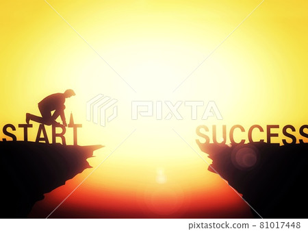 Illustration of a businessman who challenges... - Stock Illustration ...