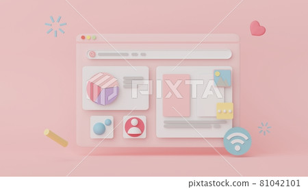3d render SEO data an analytics. User interface... - Stock Illustration [81042101] - PIXTA
