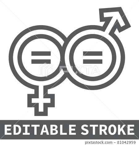 Cisgender line icon, lgbt and pride, gender... - Stock Illustration ...