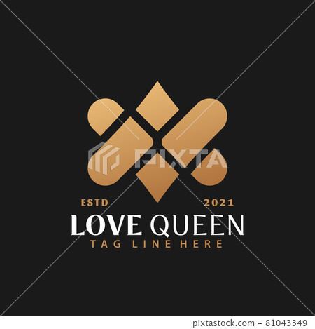 Gold Letter AV or VA Love Logo Design, Abstract... - Stock Illustration ...