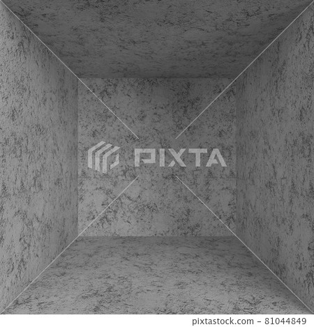 Cubic room space material made of concrete - Stock Illustration ...