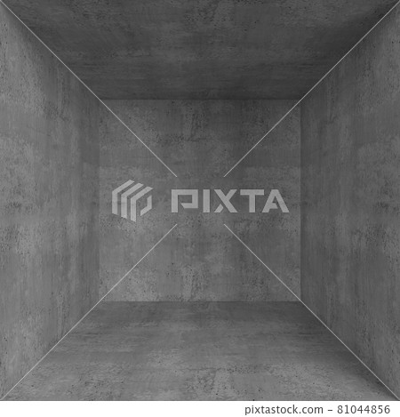 Cubic room space material made of concrete - Stock Illustration ...