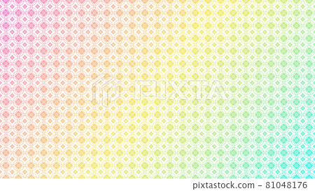 Rainbow color Japanese pattern background design - Stock Illustration ...