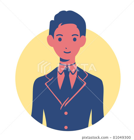 Male simple circle icon - Stock Illustration [81049300] - PIXTA
