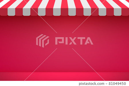 pink shop on pink wall background in the studio... - Stock Illustration ...