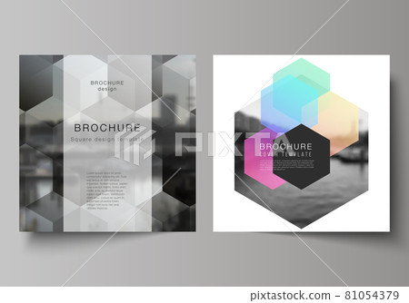 Vector layout of two square format covers... - Stock Illustration ...