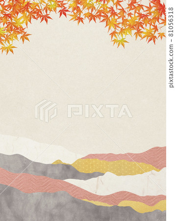 autumn, autumnal, japanese paper - Stock Illustration [81056318] - PIXTA