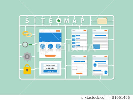 Illustration material of site map / structural... - Stock Illustration ...