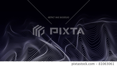Abstract Wave Design Element Array of Glowing... - Stock Illustration ...