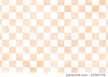Watercolor orange checkered pattern - Stock Illustration [81063736] - PIXTA