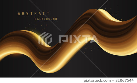 Creative design 3d flow golden shape design - Stock Illustration ...