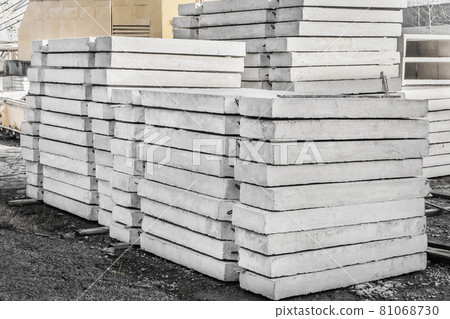 Storage of concrete blocks in a warehouse.... - Stock Photo [81068730 ...