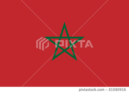 National Flag of Morocco original size and...-插圖素材 [81080916] - PIXTA圖庫