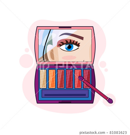 Cartoon vector illustration with an eye shadow... - Stock Illustration ...