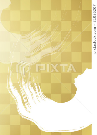 Brush character gold faint background - Stock Illustration [81086207 ...