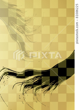 Brush character ink faint background - Stock Illustration [81086225 ...
