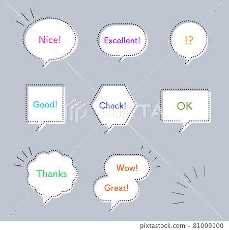 A set of colorful speech bubbles and comments - Stock Illustration ...