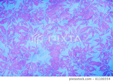Maple and Unryu Japanese paper / Small blue... - Stock Illustration ...