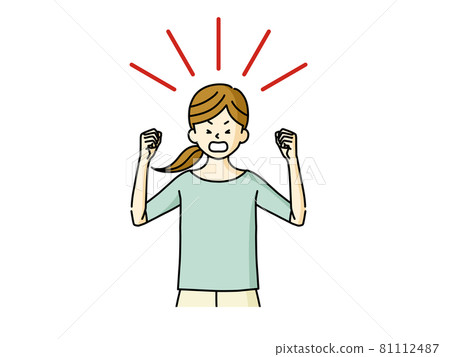 A woman shouting - Stock Illustration [81112487] - PIXTA