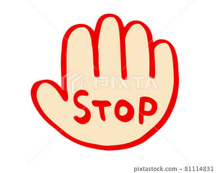 STOP character and hand mark / handwritten... - Stock Illustration ...
