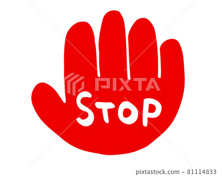 STOP character and hand mark / handwritten... - Stock Illustration ...