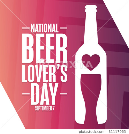 National Beer Lovers Day. September 7. Holiday... - Stock Illustration ...