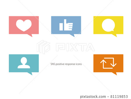 SNS favorable reaction image icon - Stock Illustration [81119853] - PIXTA