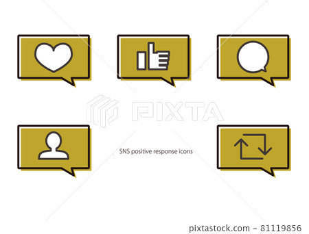 SNS favorable reaction image icon - Stock Illustration [81119856] - PIXTA