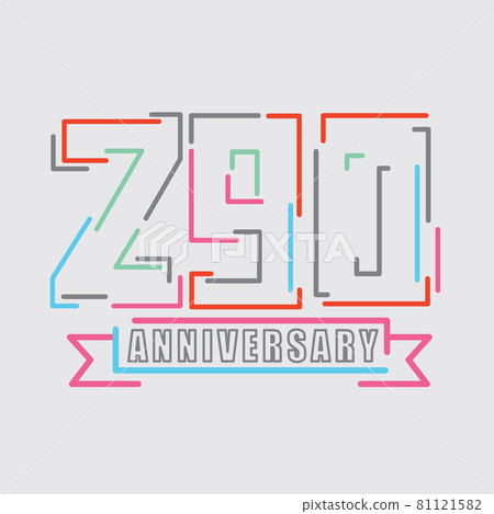 290th Years Anniversary Logo Birthday... - Stock Illustration [81121582 ...