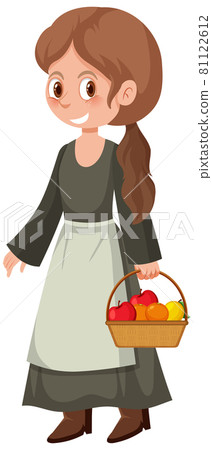Female medieval historical cartoon characters - Stock Illustration ...