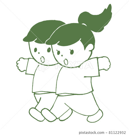 Two-legged race - Stock Illustration [81122932] - PIXTA