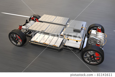 Structural image of platform for electric vehicles - Stock Illustration ...