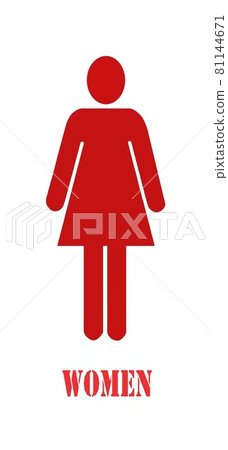 Female toilet sticker with letters 2 - Stock Illustration [81144671 ...