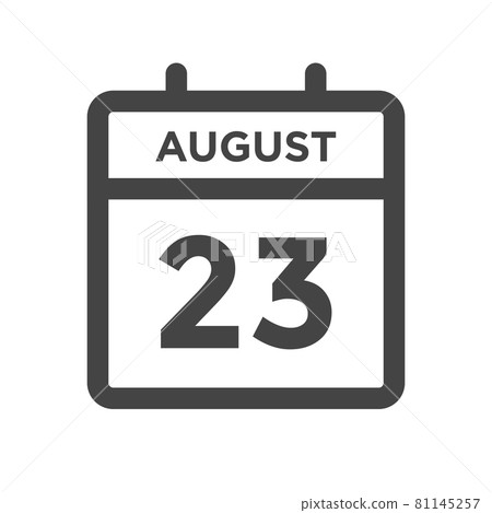 August 23 Calendar Day or Calender Date for... - Stock Illustration ...