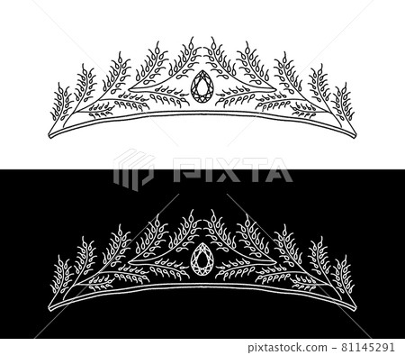 Goddess tiara hand-drawn illustration - Stock Illustration [81145291 ...