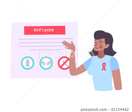 HIV AIDS Explained Composition - Stock Illustration [81154482] - PIXTA