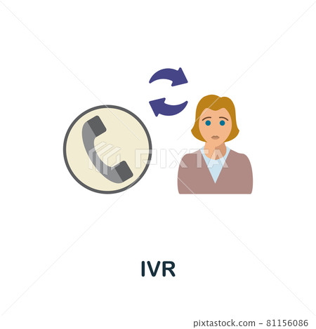 Ivr flat icon. Colored sign from customer... - Stock Illustration ...