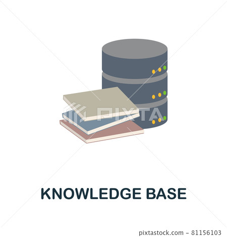Knowledge Base flat icon. Colored sign from... - Stock Illustration ...