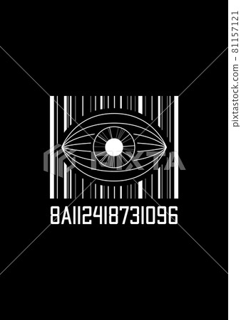 Barcode with an eye t-shirt and apparel design.... - Stock Illustration ...