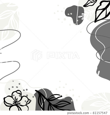 INSTAGRAM POST FLORAL BACKGROUND Decorative... - Stock Illustration ...