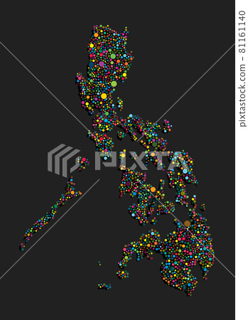 Creative map Philippines from random color dots - Stock Illustration ...