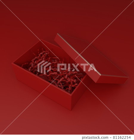 3D Rendering Festive Empty Carton Packaging Box... - Stock Illustration ...