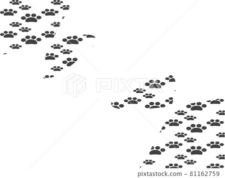 Dare irregular animal footprints black and white - Stock Illustration ...