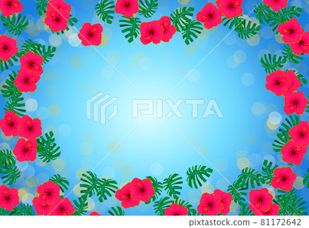 Hibiscus frame background wallpaper - Stock Illustration [81172642] - PIXTA