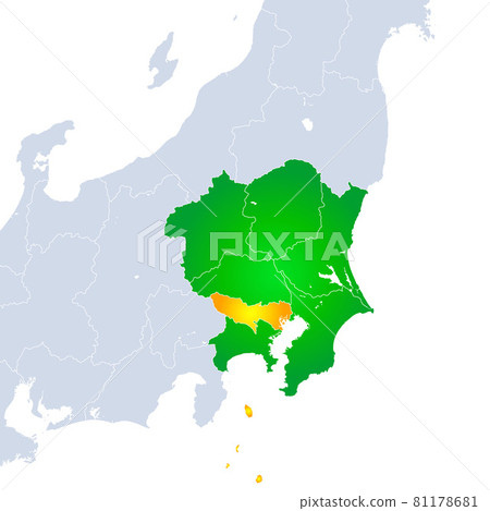 Tokyo Metropolitan Area Map and the Kanto Region - Stock Illustration ...